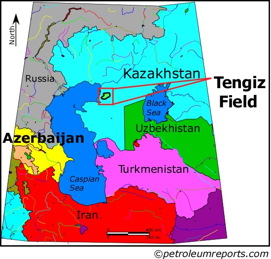Tengiz Field Kazakhstan Map
